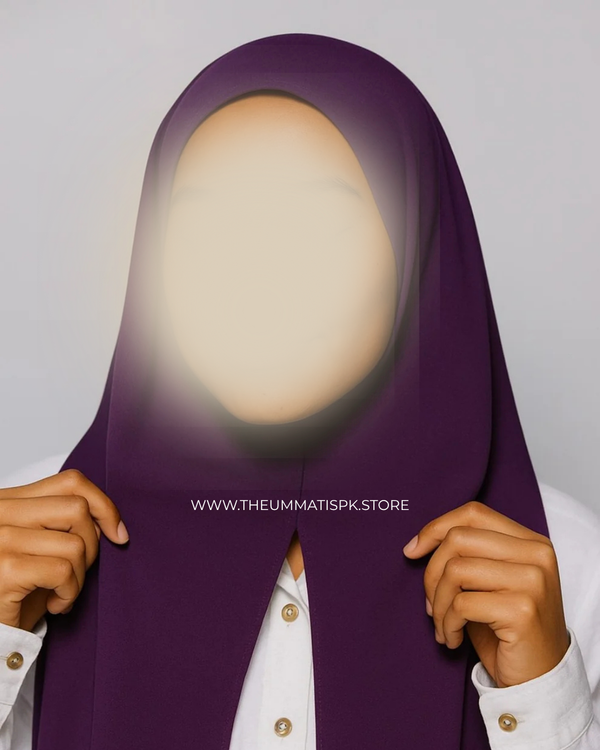 Instant Magnet Hijab - Dark Purple (Copy) – The Ummatis PK - Pakistan's ...